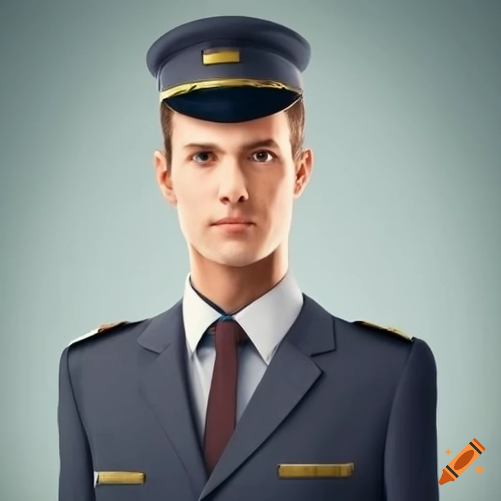 Male Airline Operations Manager in uniform on Craiyon