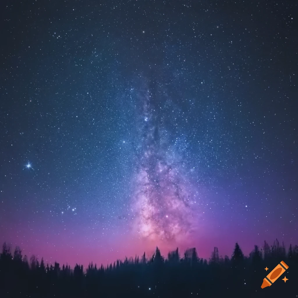 A stunning view of the night sky, with stars twinkling in the vast ...