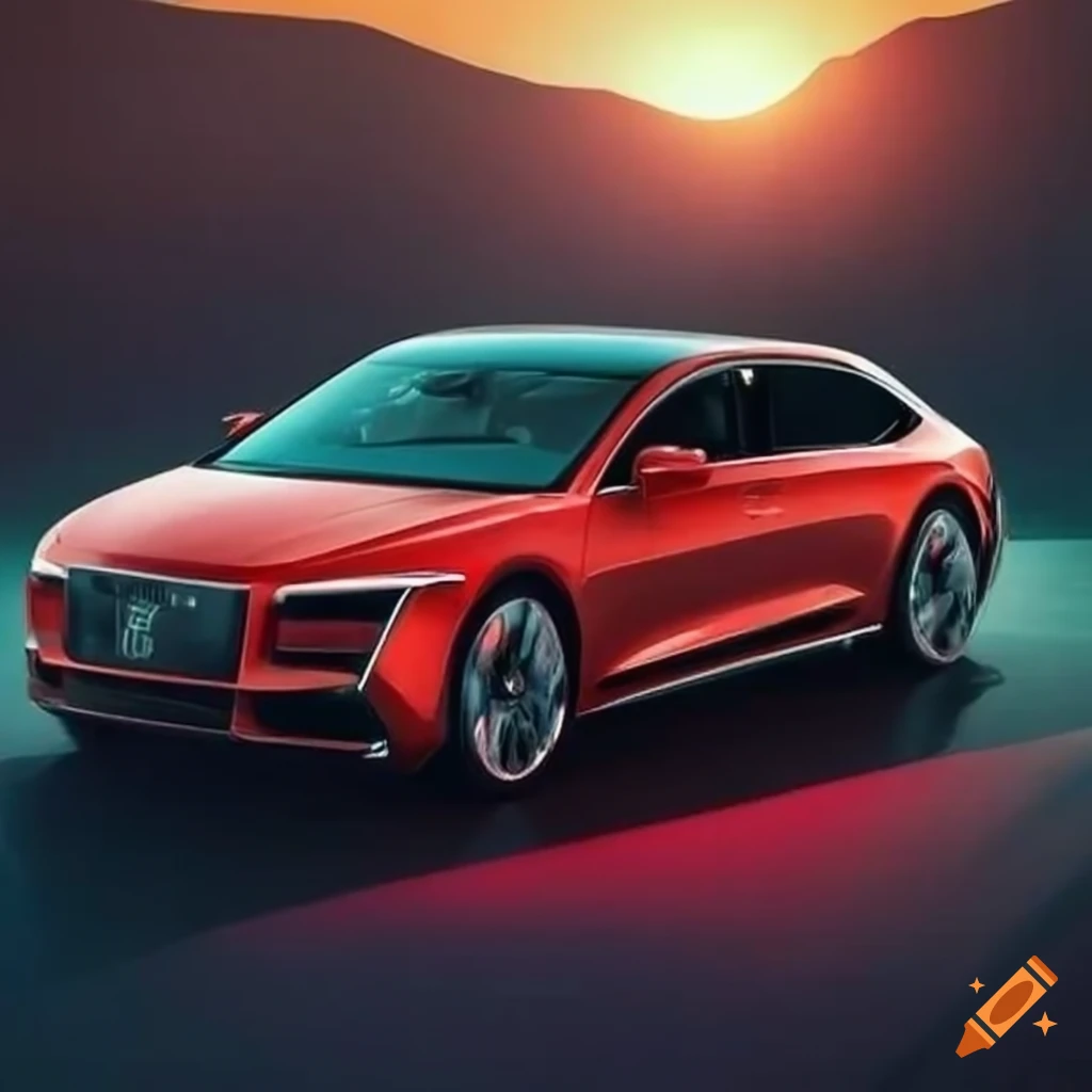 A striking image of the "eclipse" luxurious car, gleaming under the sun ...