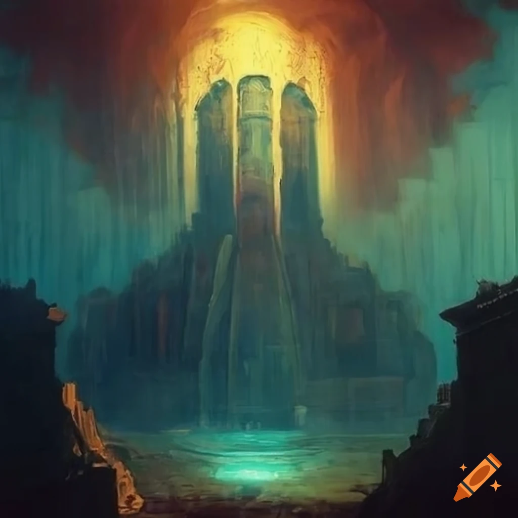 Temple of leviathan painted by beksinski