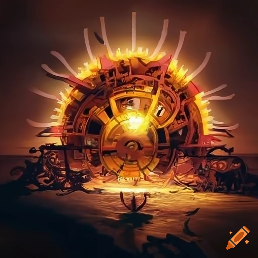 Mechanical sun on Craiyon