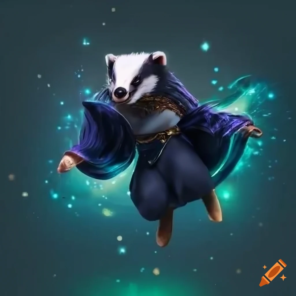 Beautiful badger feminine badger heroic eurasian badger sorceror ...