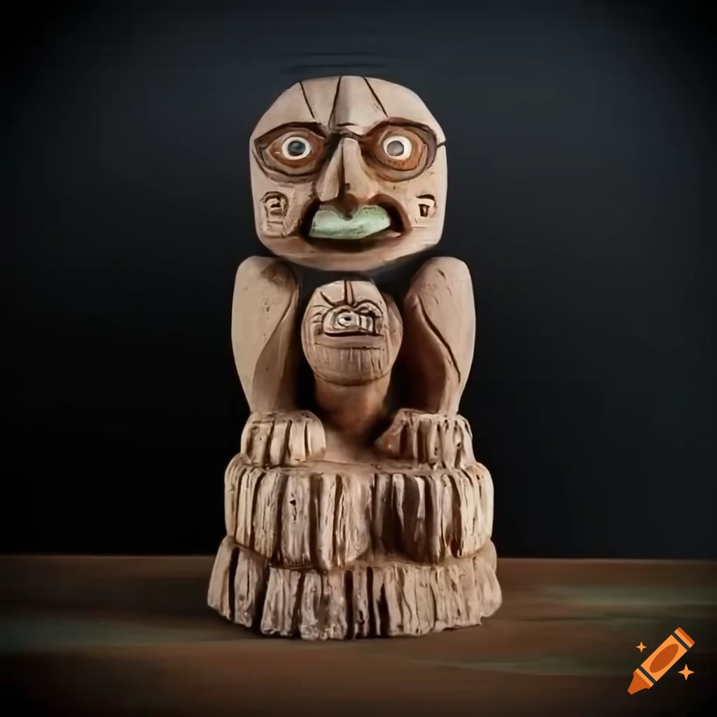 Statue of bat totem