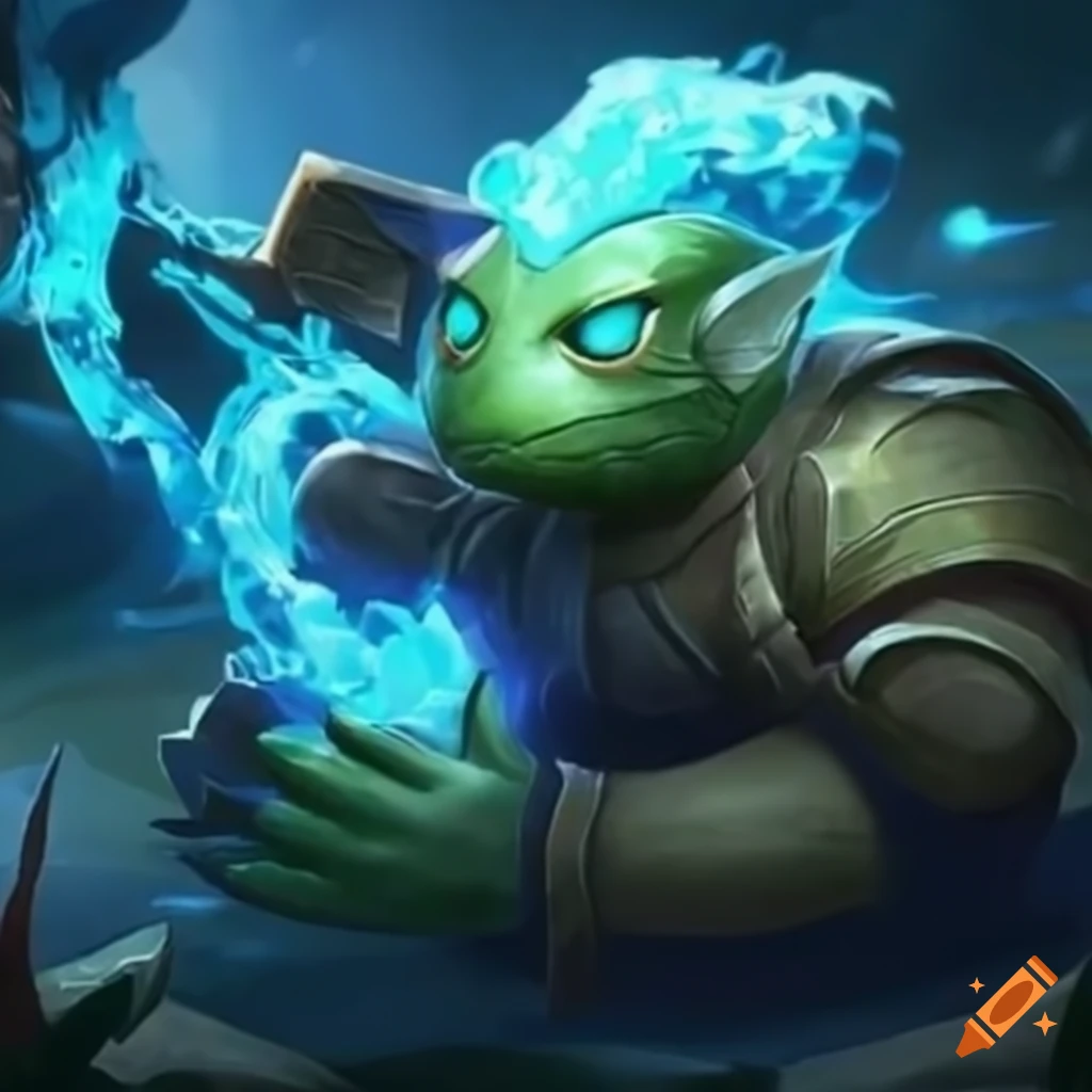 New league of legends video game hero that is a turtle with water ...