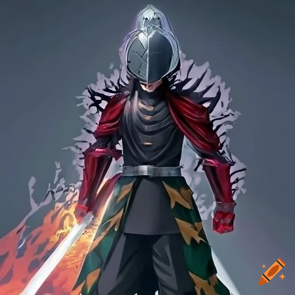 Qui gon jinn fusion giyuu tomioka as black imperial praetorian guard with sword