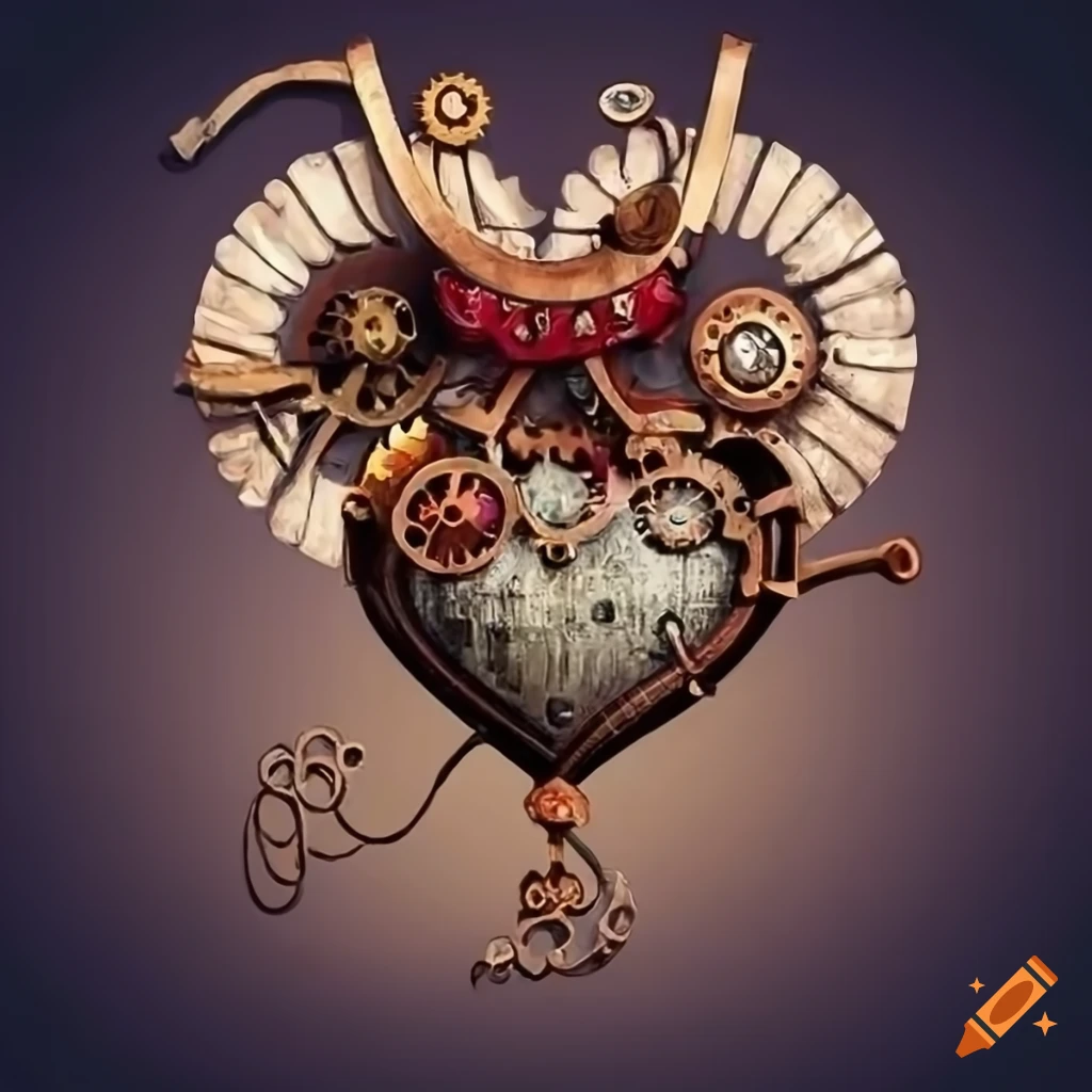 Corazon estilo steampunk