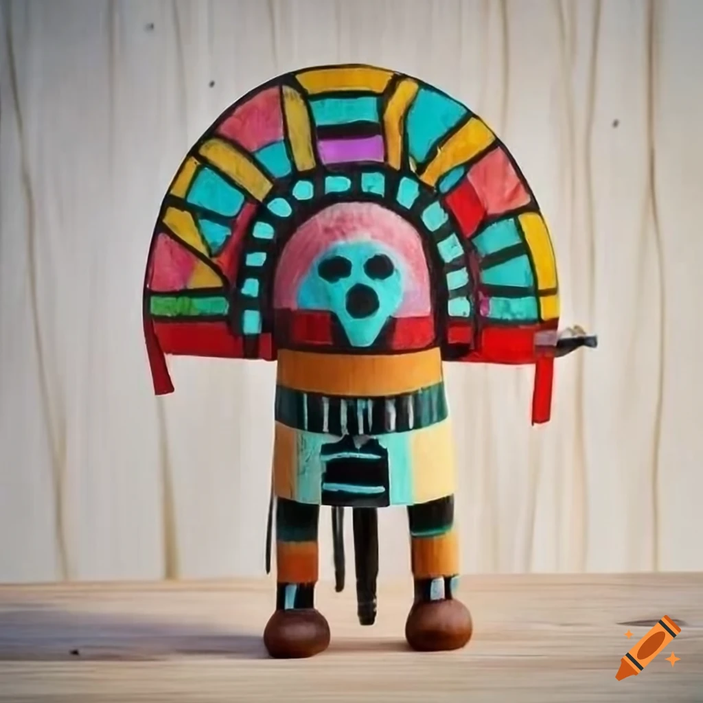 Ufo kachina doll alien traditional unique wooden doll representating a ...