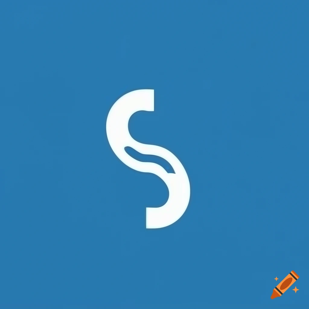 An simple logo with a s in the center with modern style in skyblue