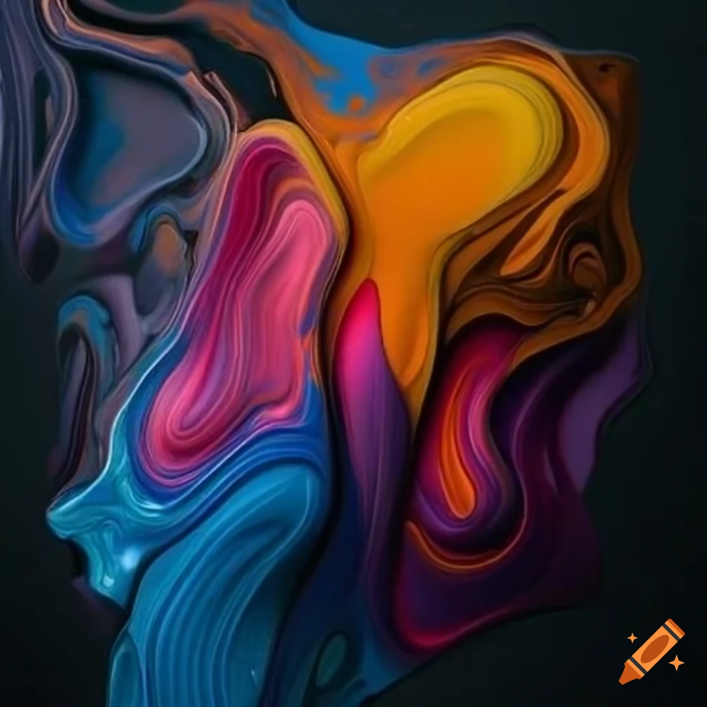 Abstract paint on Craiyon