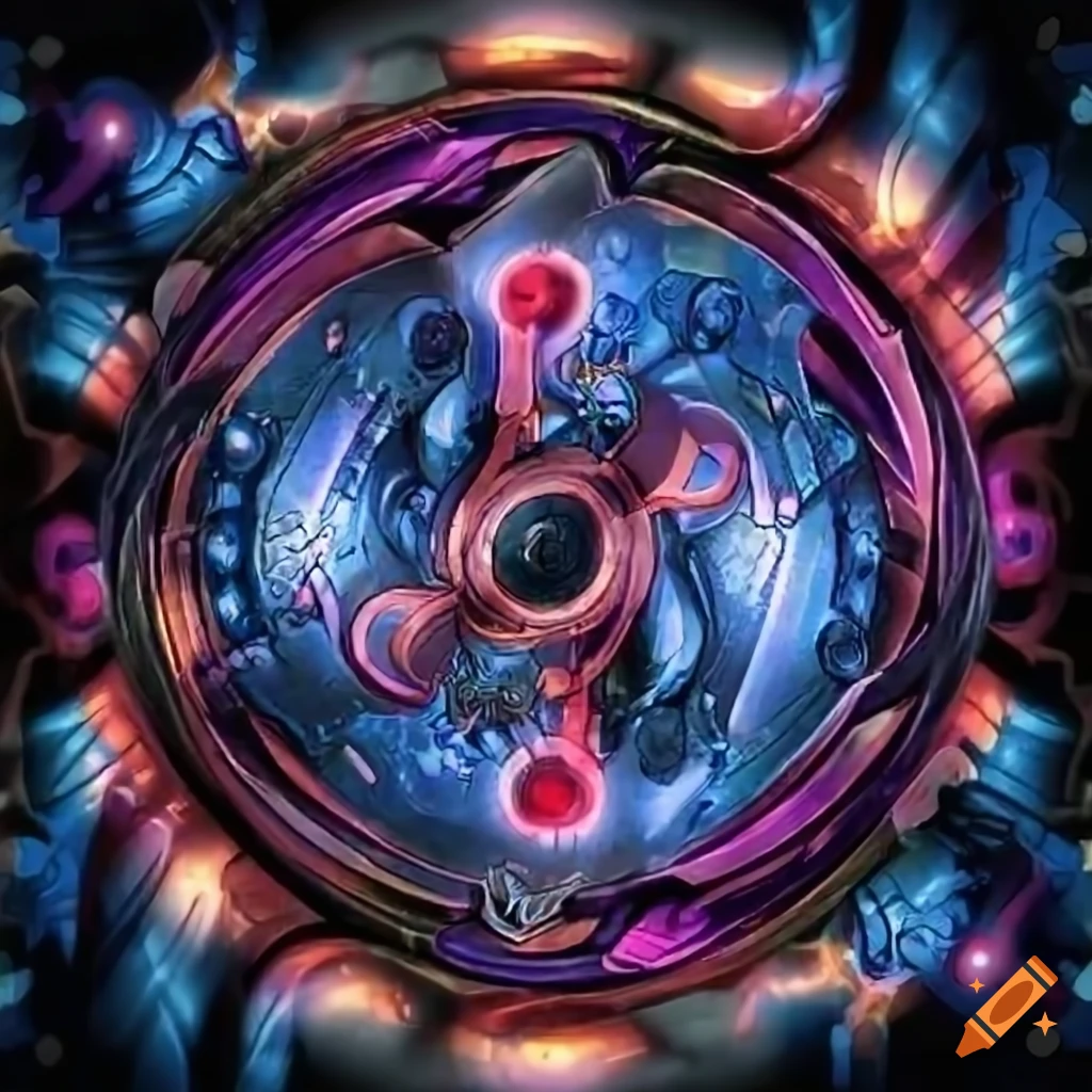 Yu gi oh card art style two brass cogs being exchanged. one cog has a ...