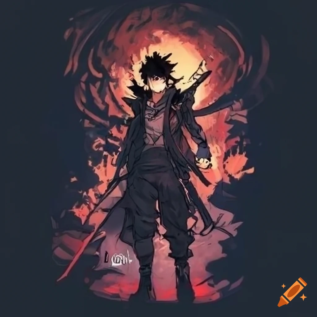 Stock shonen protagonist drawn by yoji shinkawa