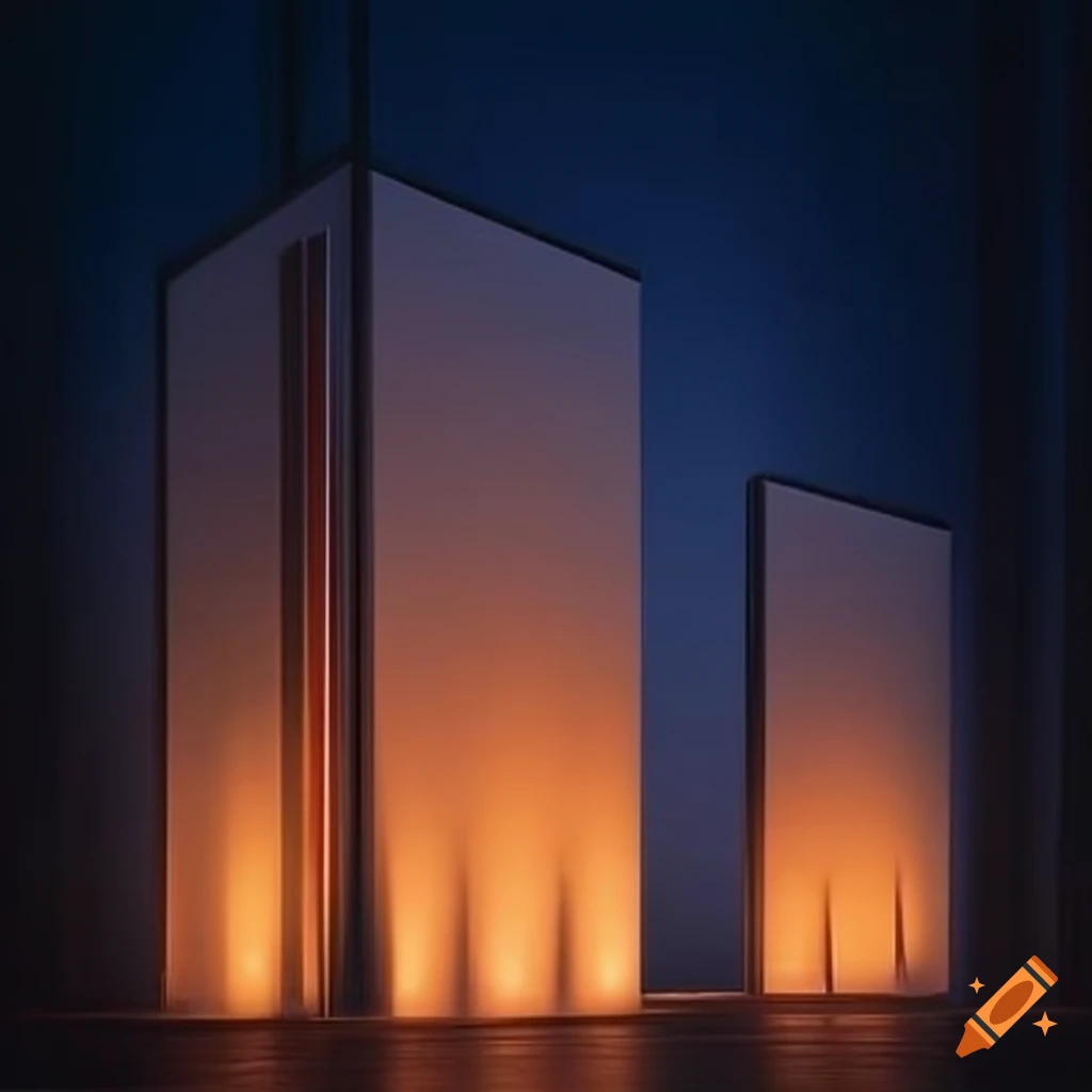 Captivating architectural lighting illuminating with contrasting warm ...
