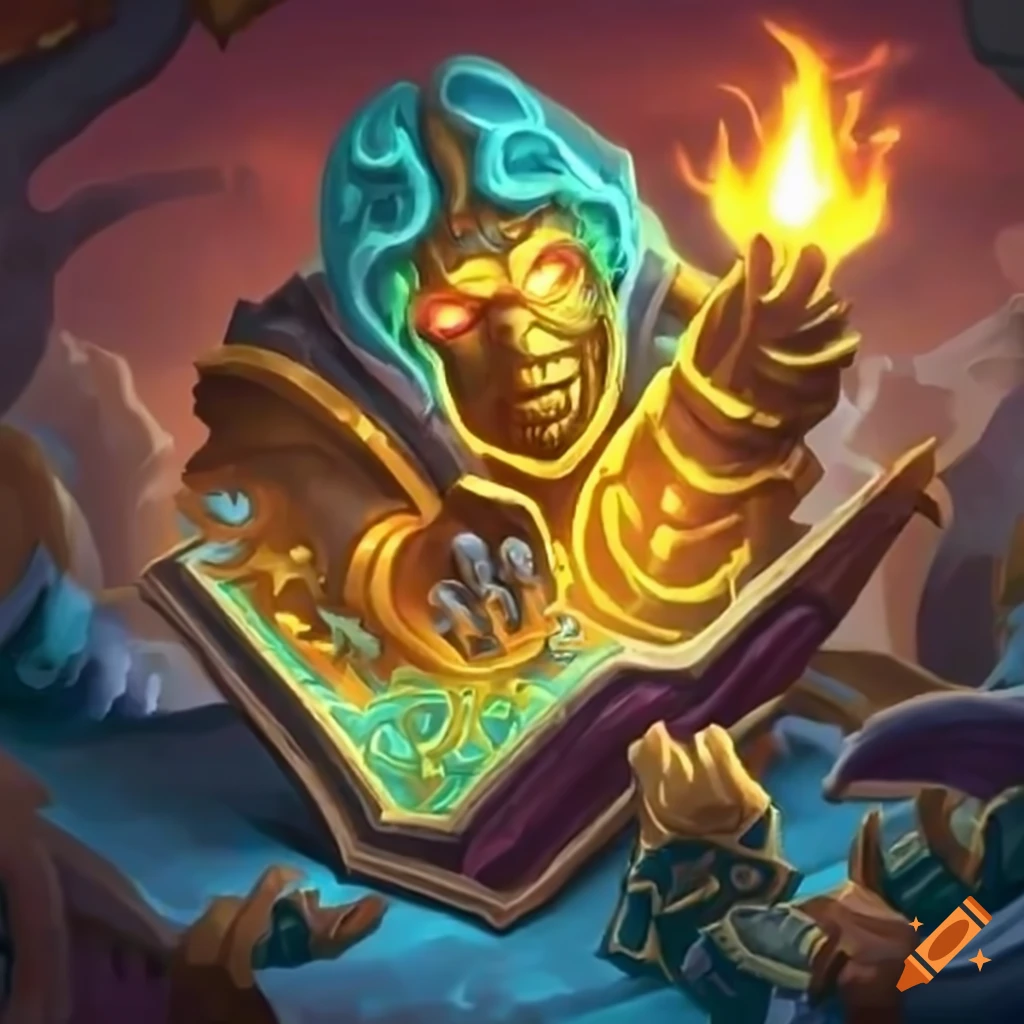 Hearthstone holy magic yellow on Craiyon