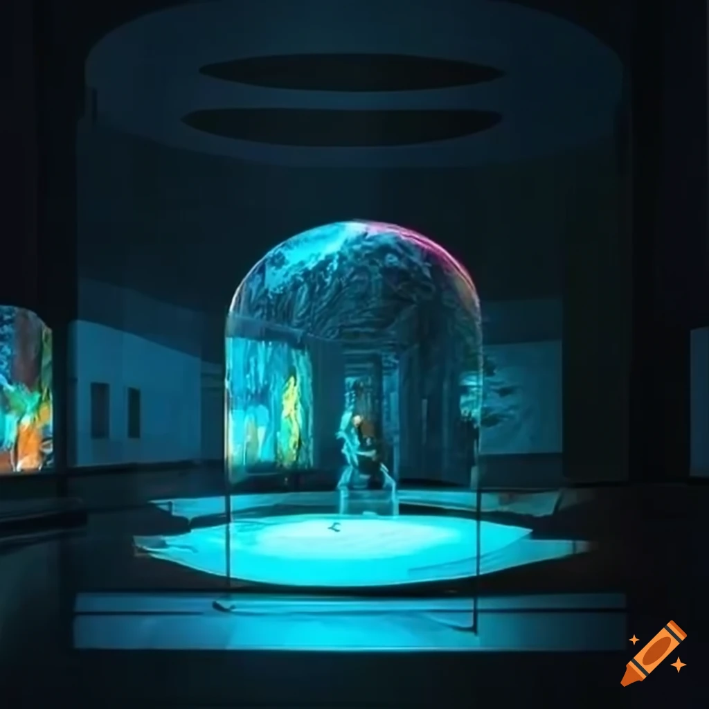 Holographic projections in museum