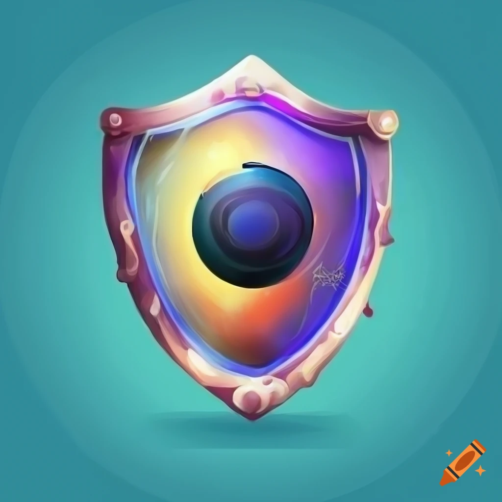 Digital painting magic shield icon on Craiyon