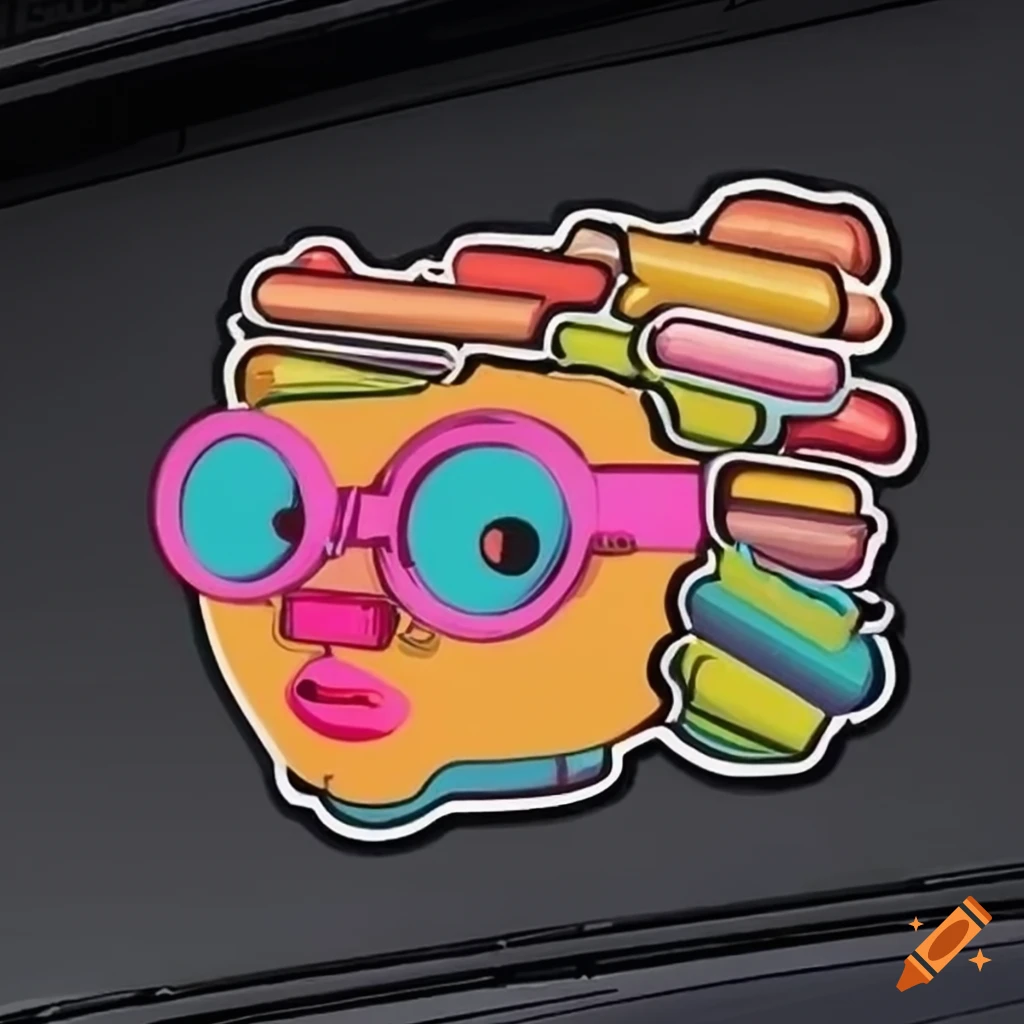 Retro pop sticker