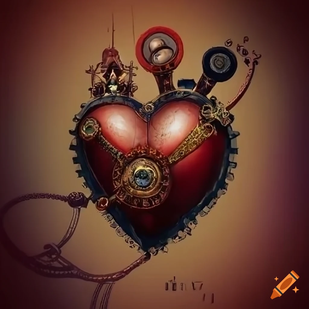 Corazon estilo steampunk on Craiyon