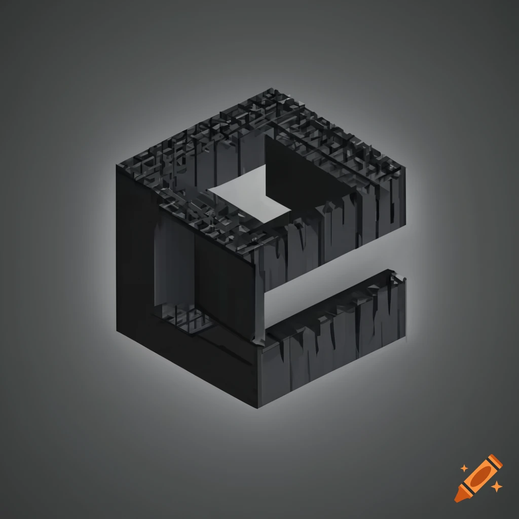 Simple 3d isometric logo with letters m and z, black ink 3d calligraphy ...