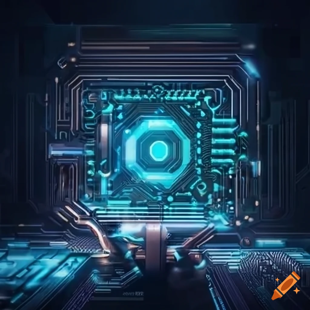 Futuristic circuit board user interface