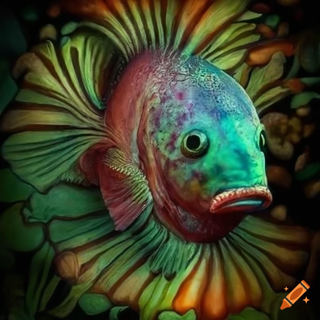 Marais surréaliste nénufars exotic and surreal floral garden habited by ...