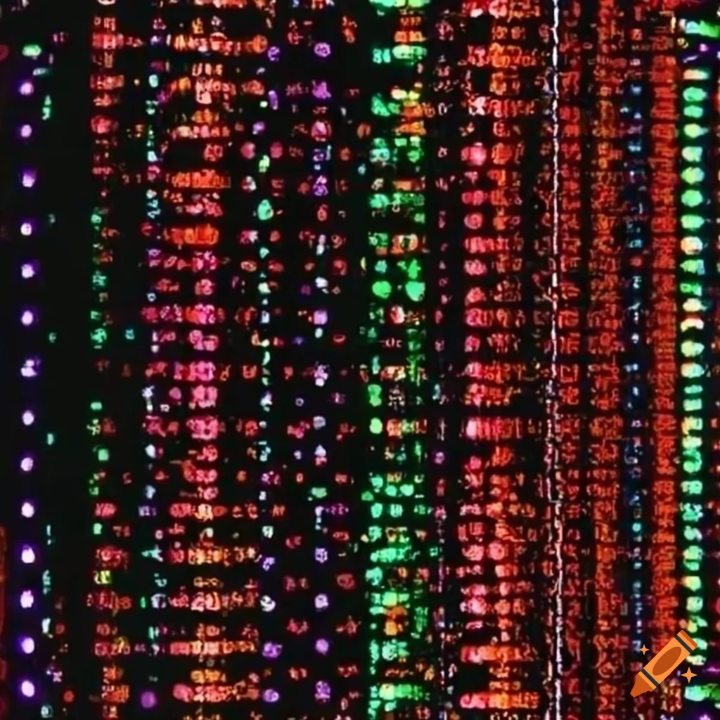 A dot matrix printout of an alien stock market on Craiyon