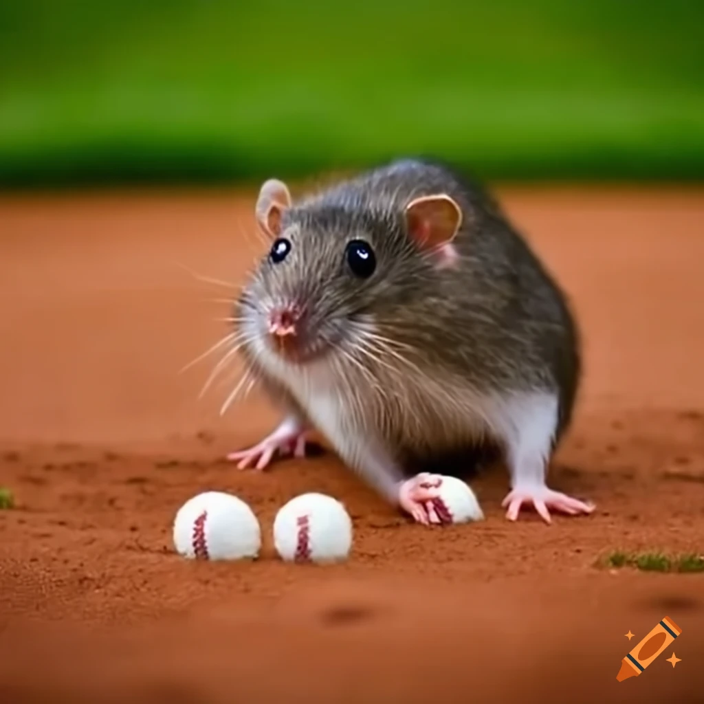 Rat playing baseball on Craiyon