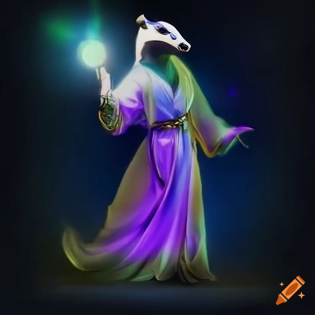 Beautiful badger feminine badger heroic eurasian badger sorceror ...