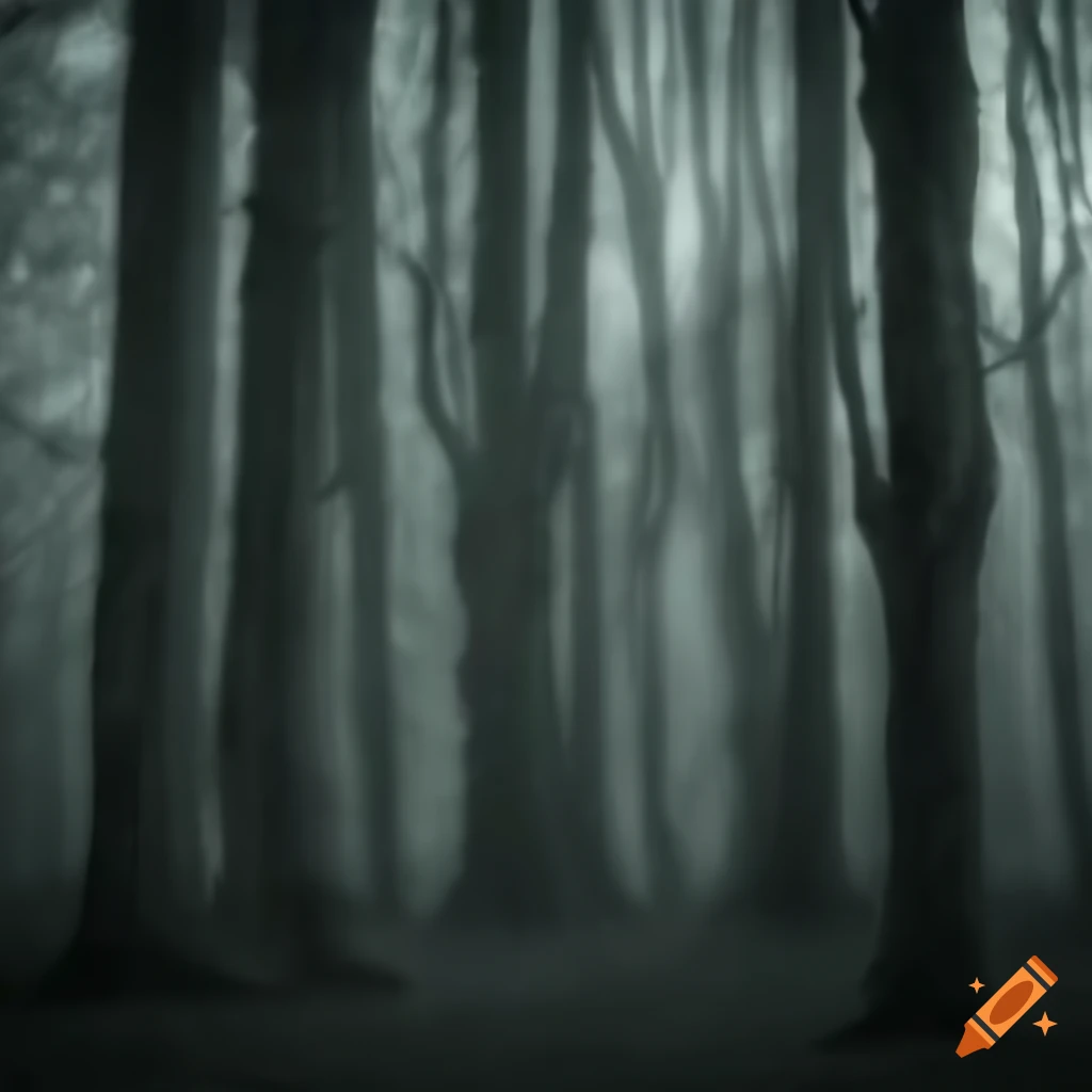Creepy forest on Craiyon