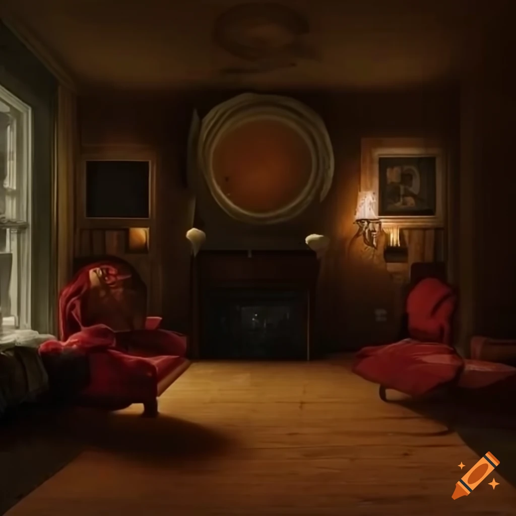 Creepy living room, liminal space