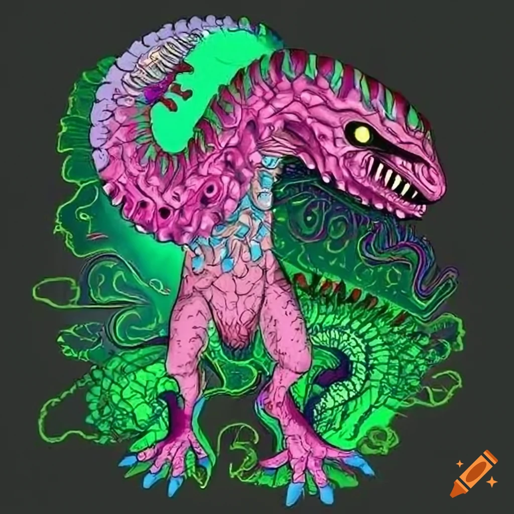 Formidable cryptid with electrifying powers, resembling a creature born ...