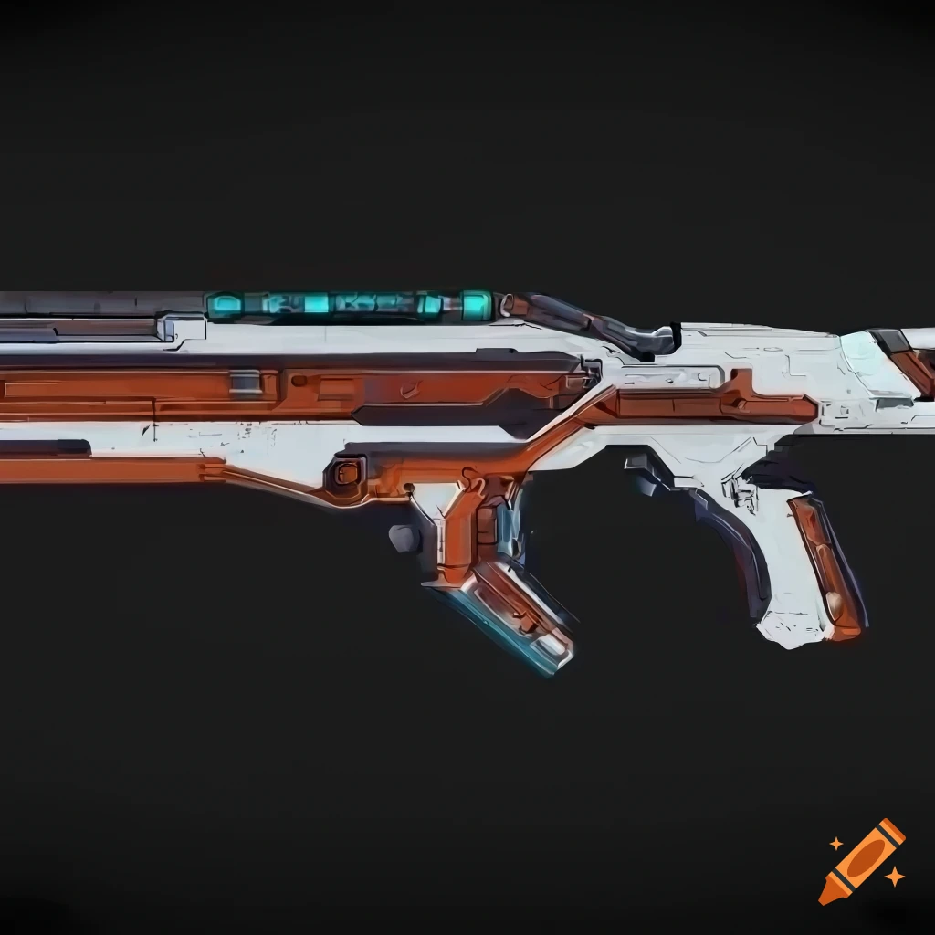 Concept art of sci-fi rifle, side view, angular design, realistic, hd ...