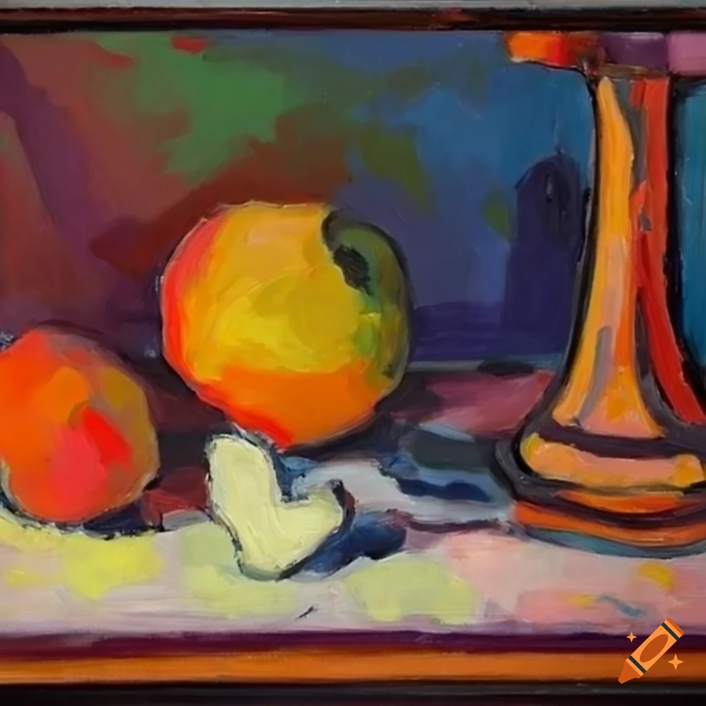 A still life painting in fauvism