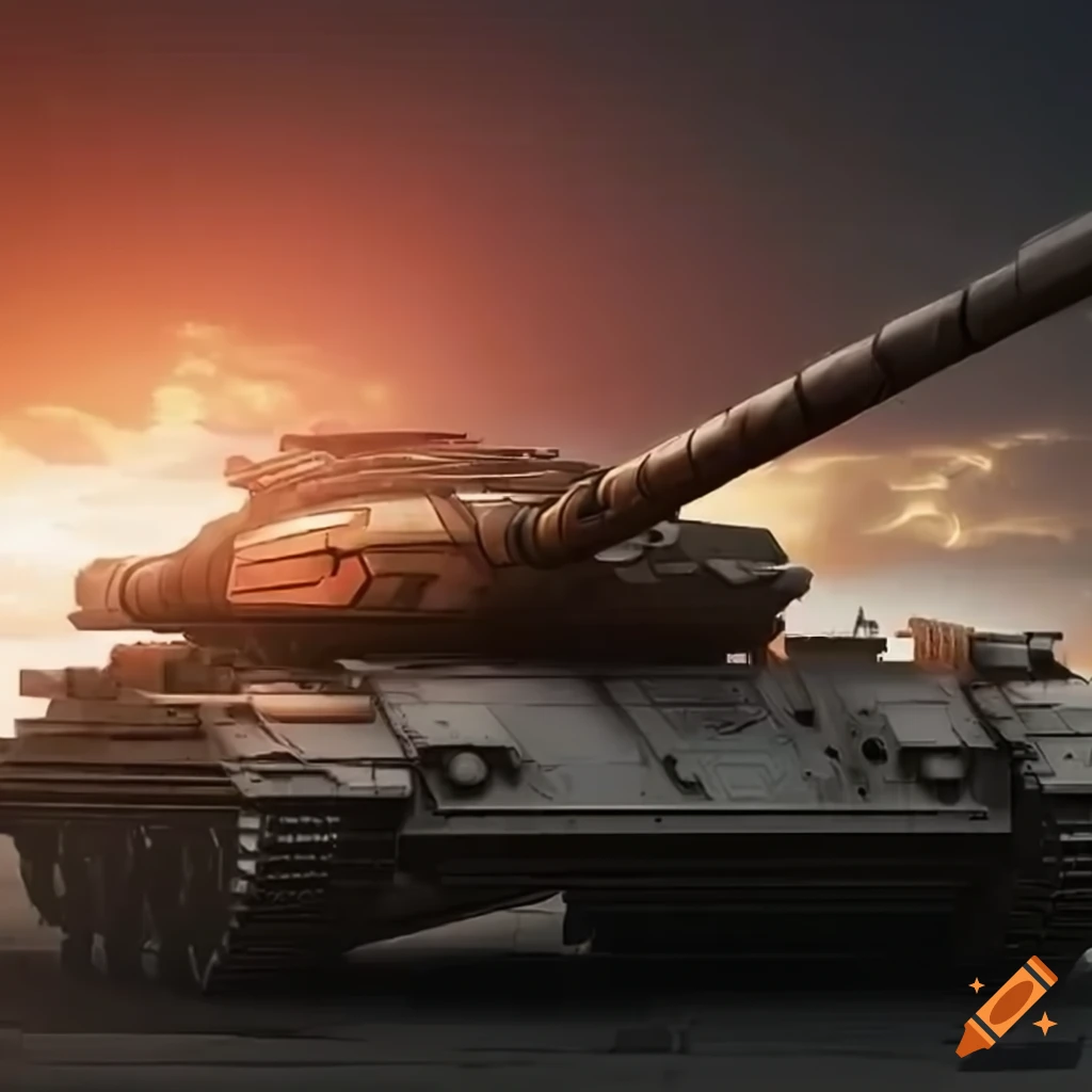 A futuristic main battle tank in a futuristic urban environment by ...