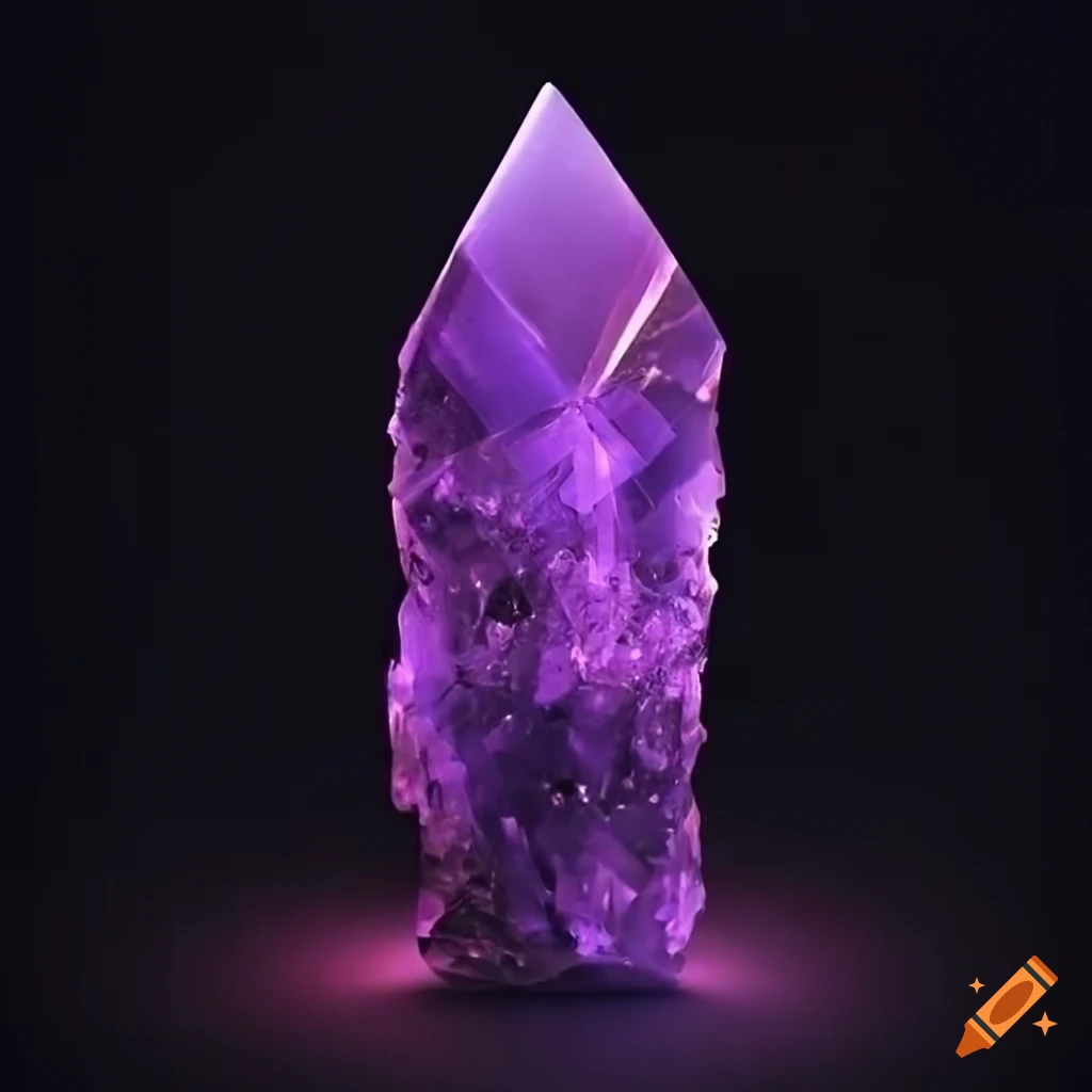 Radioactive crystal psychic element black background