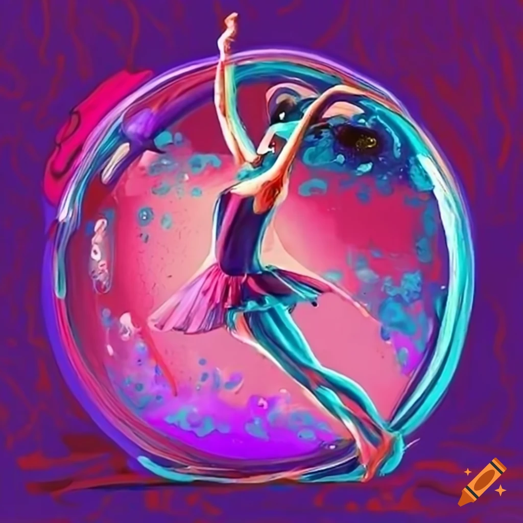 Bailarina de ballet dibujada en agar de caja petri, arte digital on Craiyon