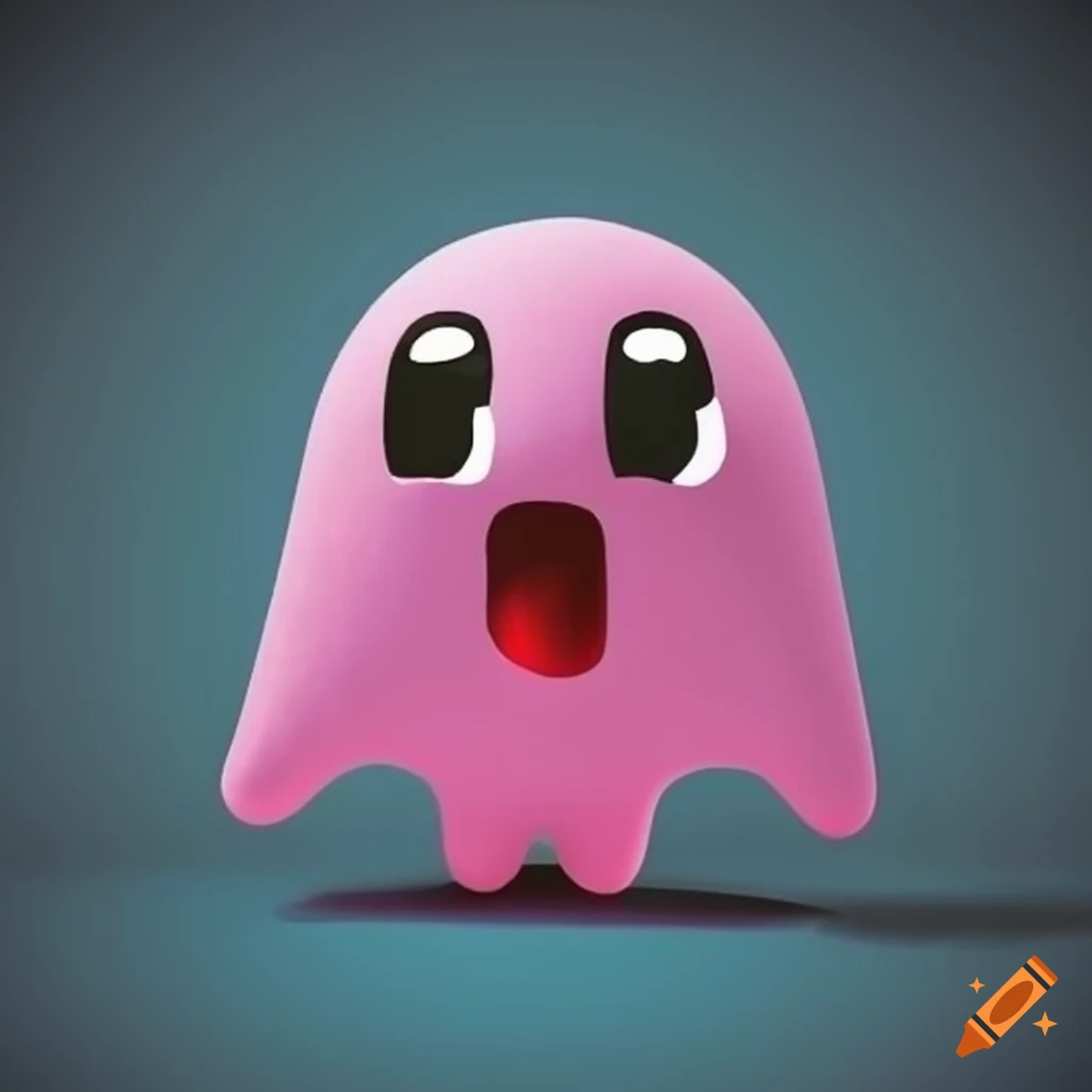Cartoon simple pac man ghost