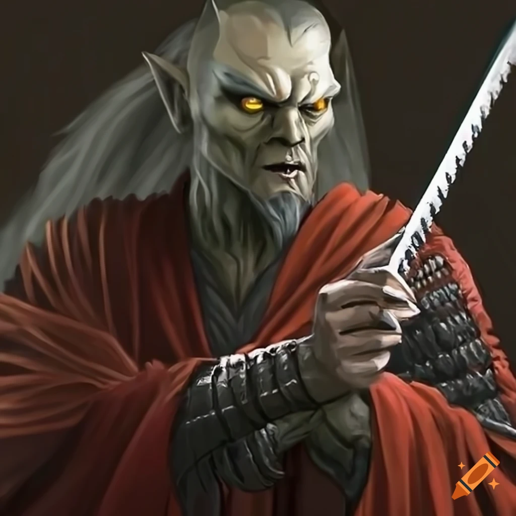 Qui gon jinn fusion goliath gargoyle as black armor monk with samurai sword