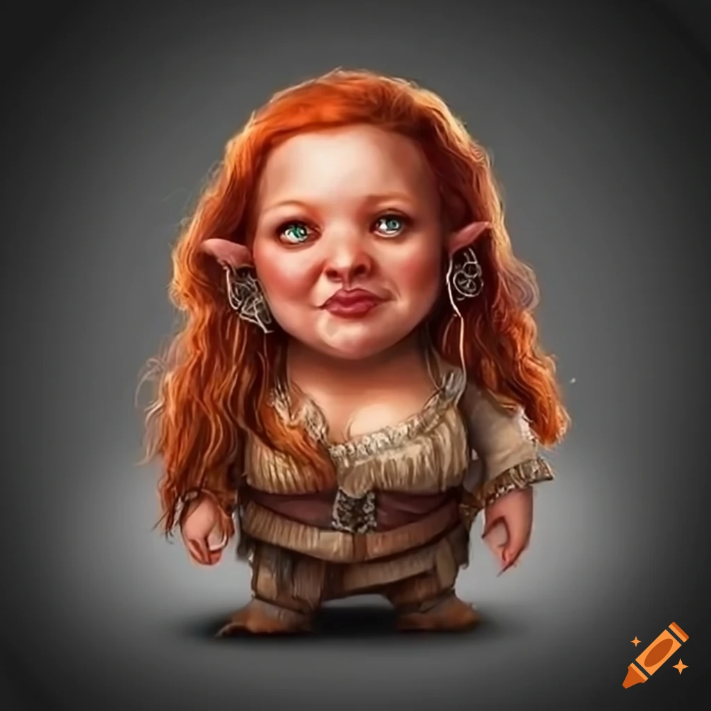Create a photo of a dwarf woman on Craiyon
