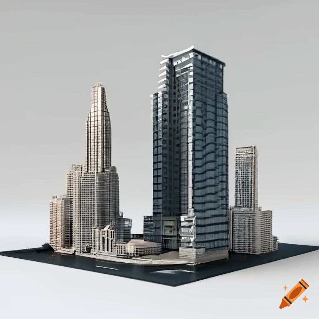 Architectural model 3d on Craiyon