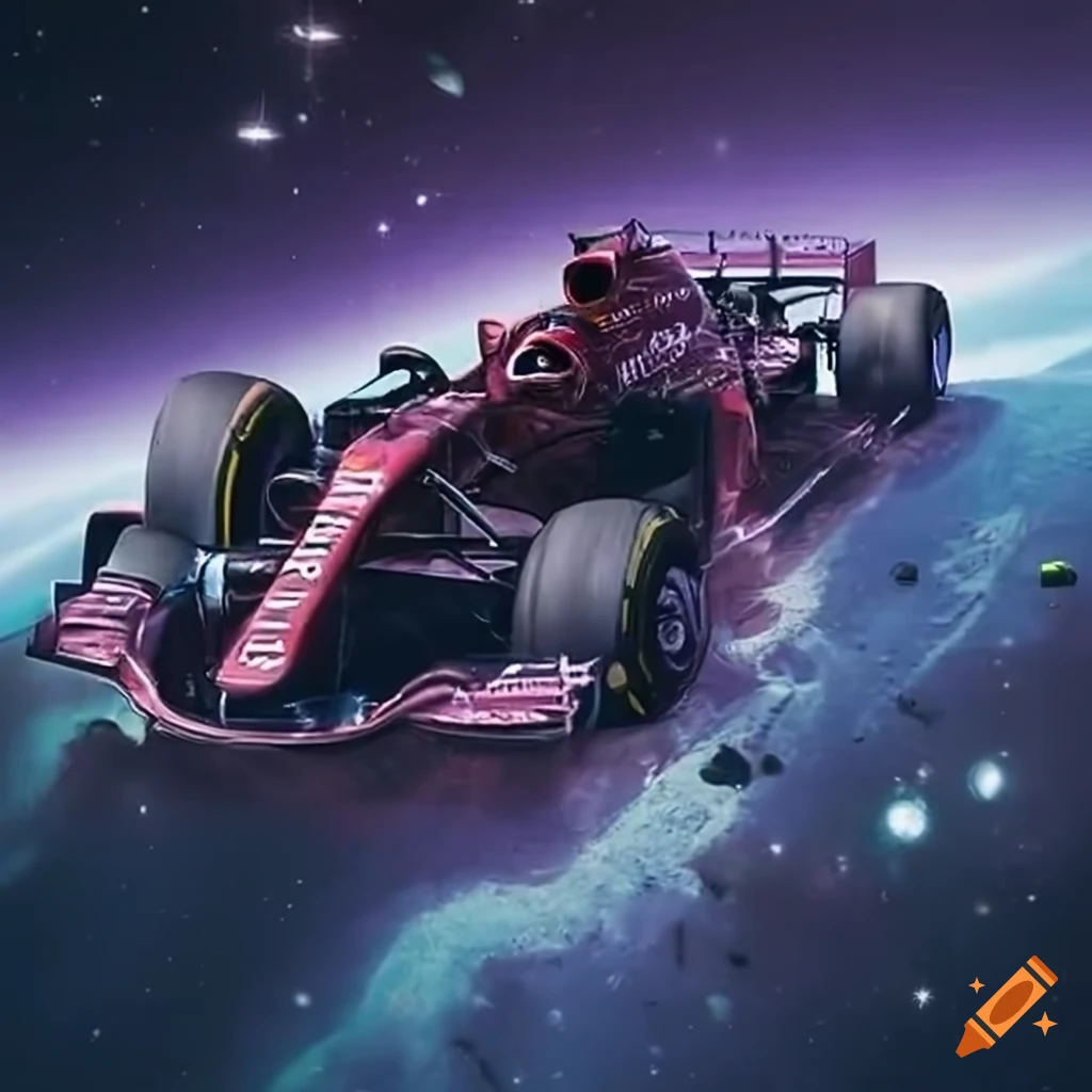 Formula 1 in space on Craiyon