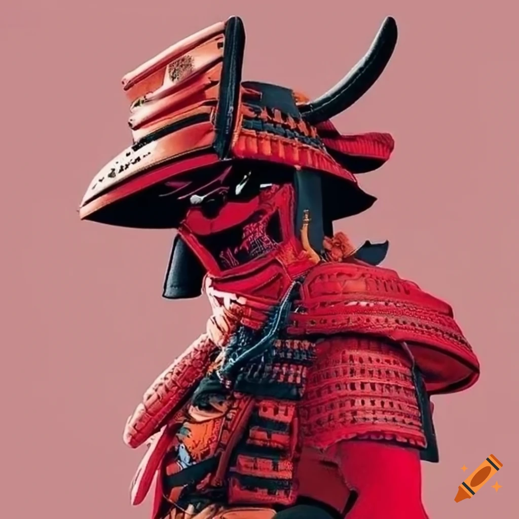 Samurai, jordan 1 high chicago on his foot on Craiyon