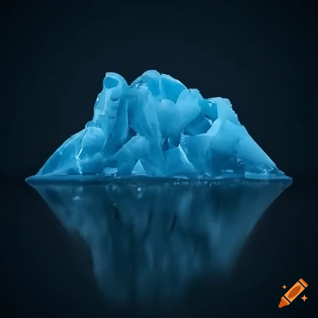 Icy world with ice mount