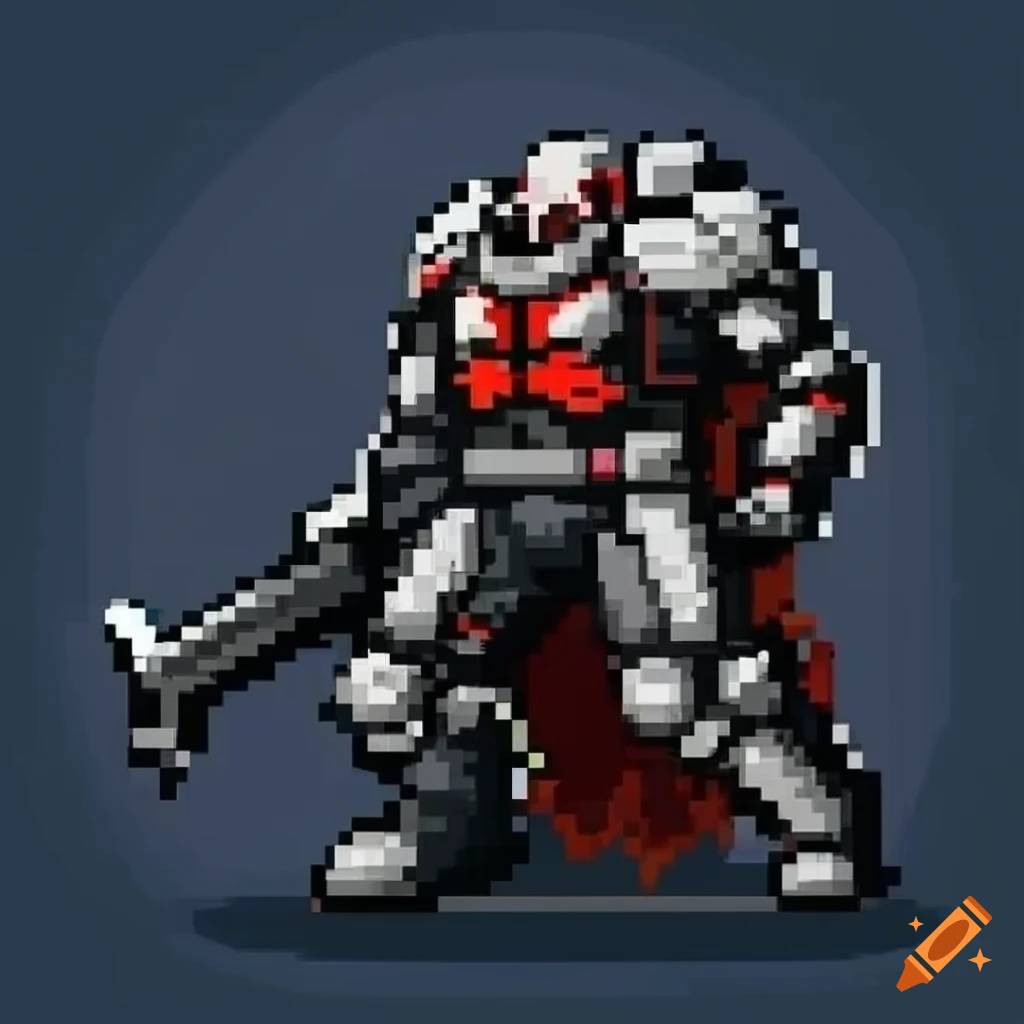 Dark evil marine, black armor, dramatic fighting stance facing right ...