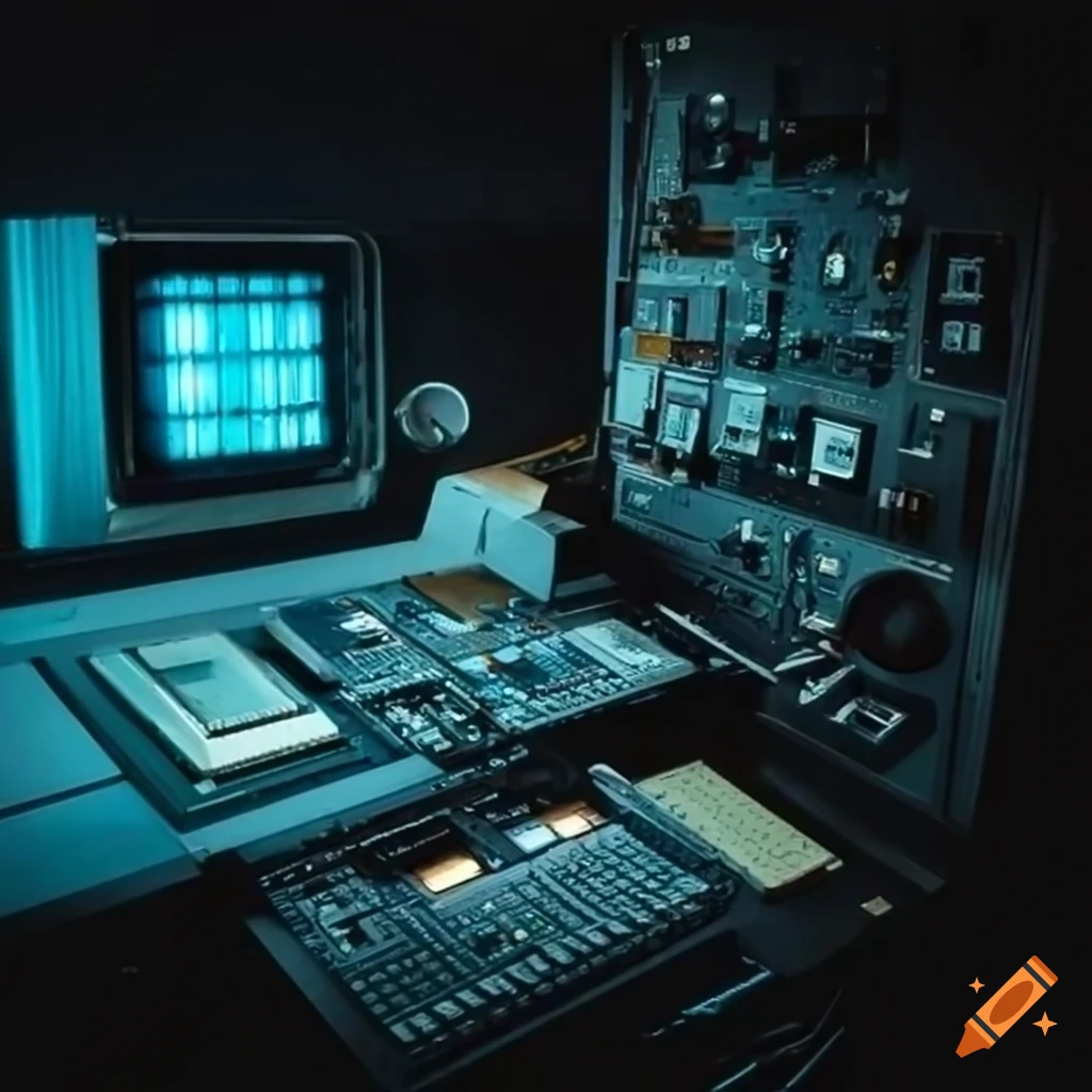 1970s computer control room on Craiyon
