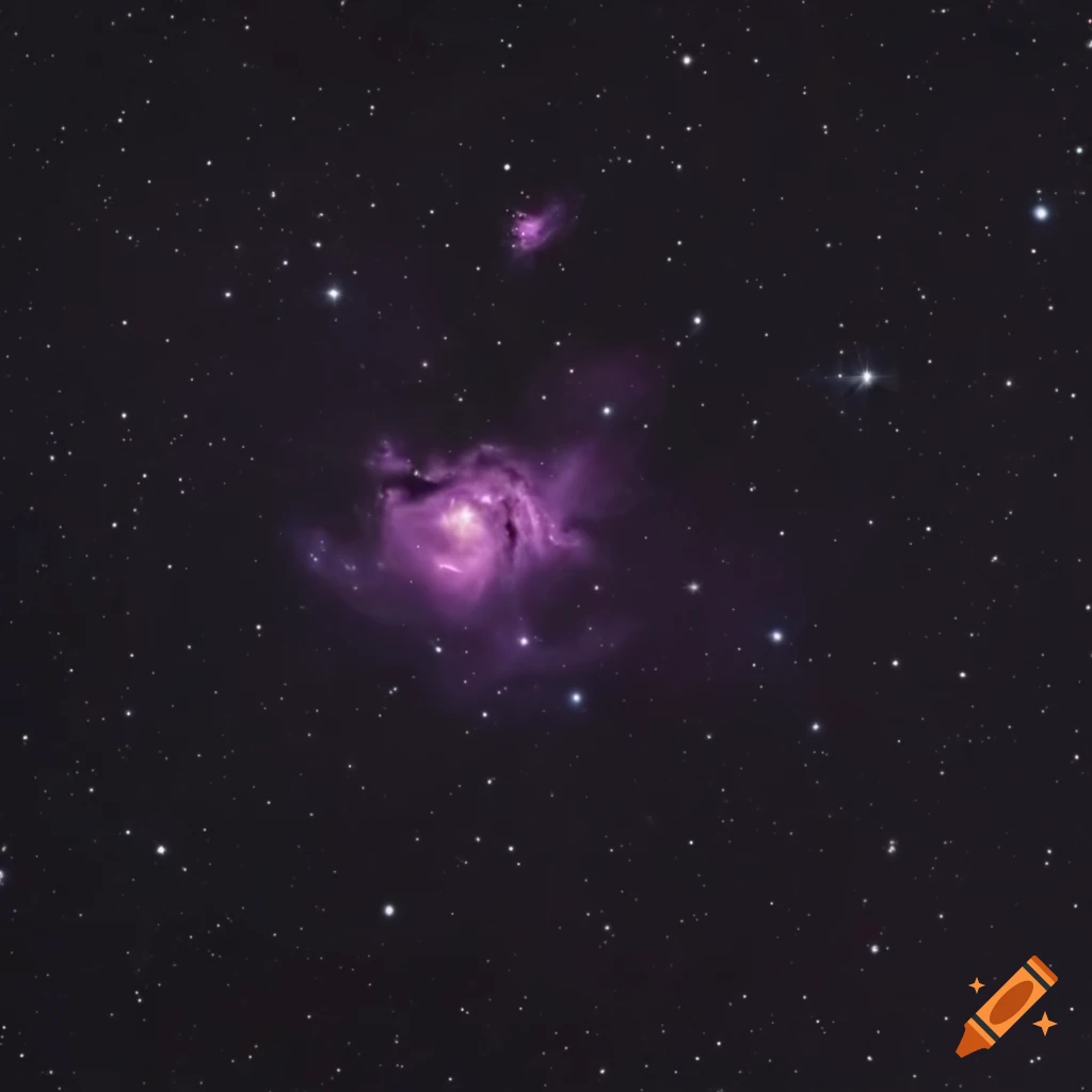 Dark small nebula sky