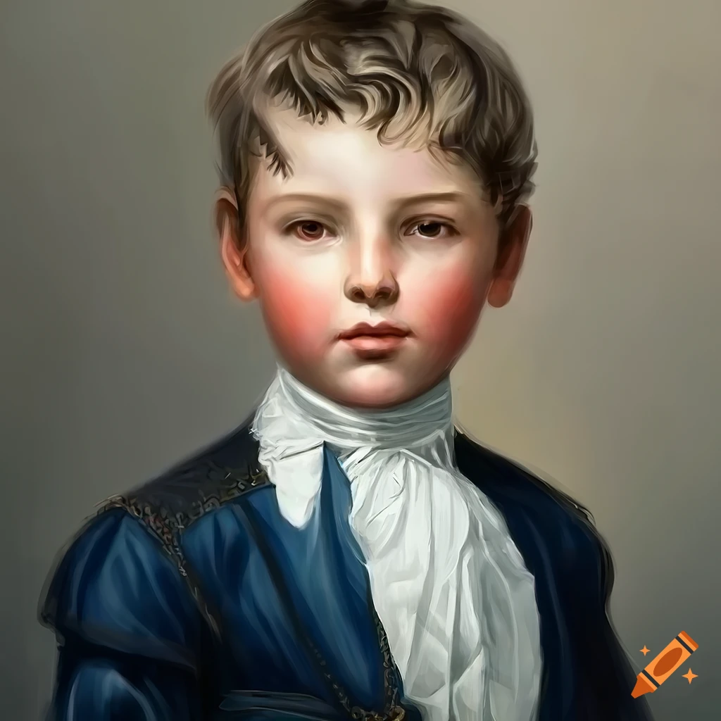 Victorian portrait of a boy in splendid clothes, beautifully drawn, HD ...
