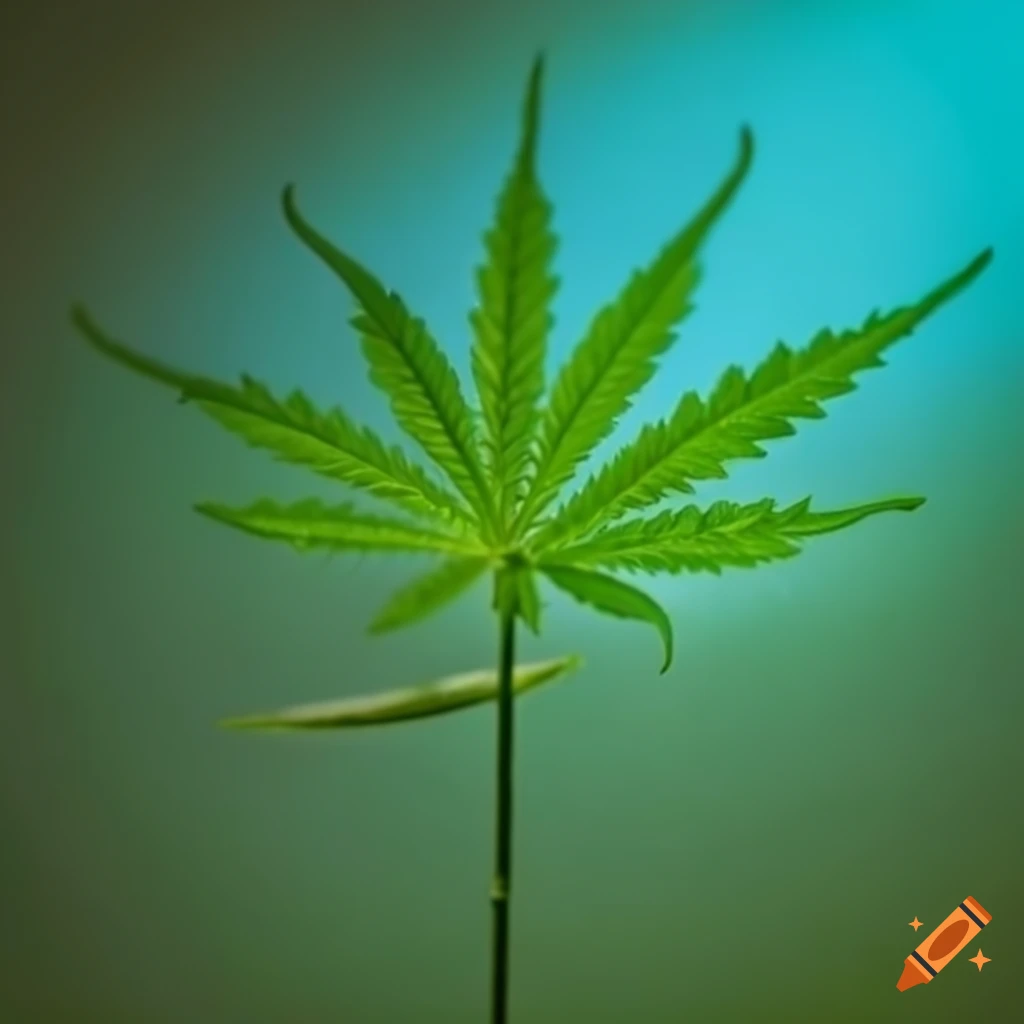 A single leaf of the cannabis plant on Craiyon