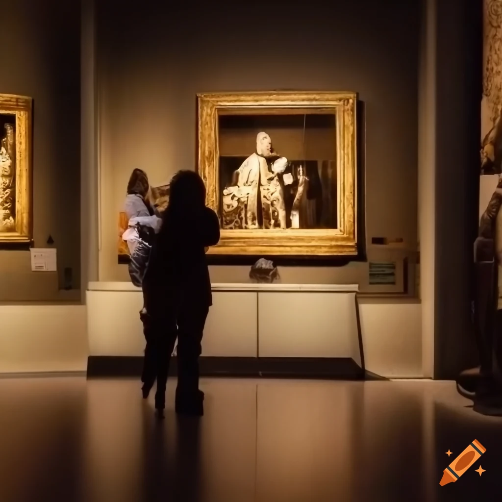 Museum with people looking at their favourite artefact