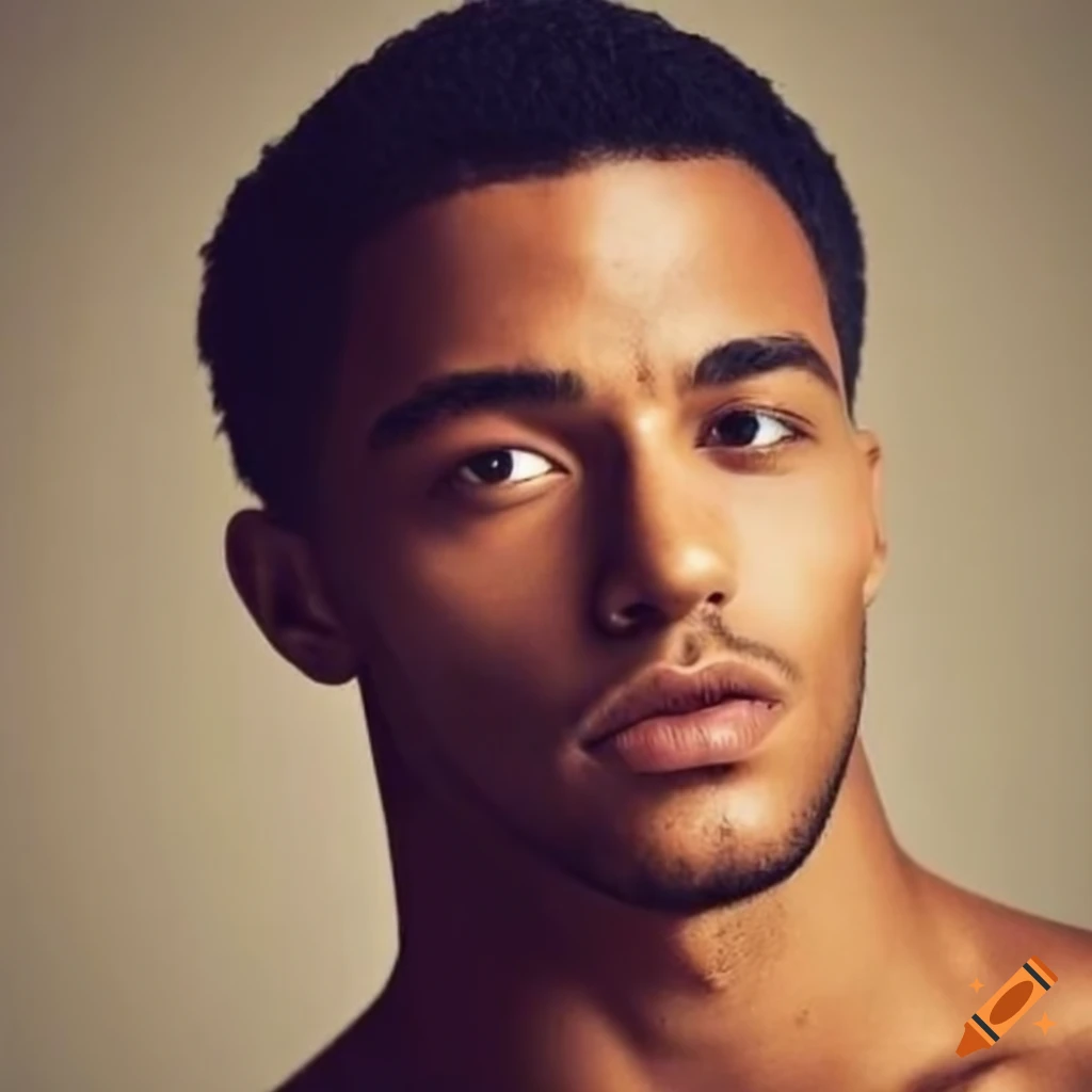 Handsome biracial man on Craiyon