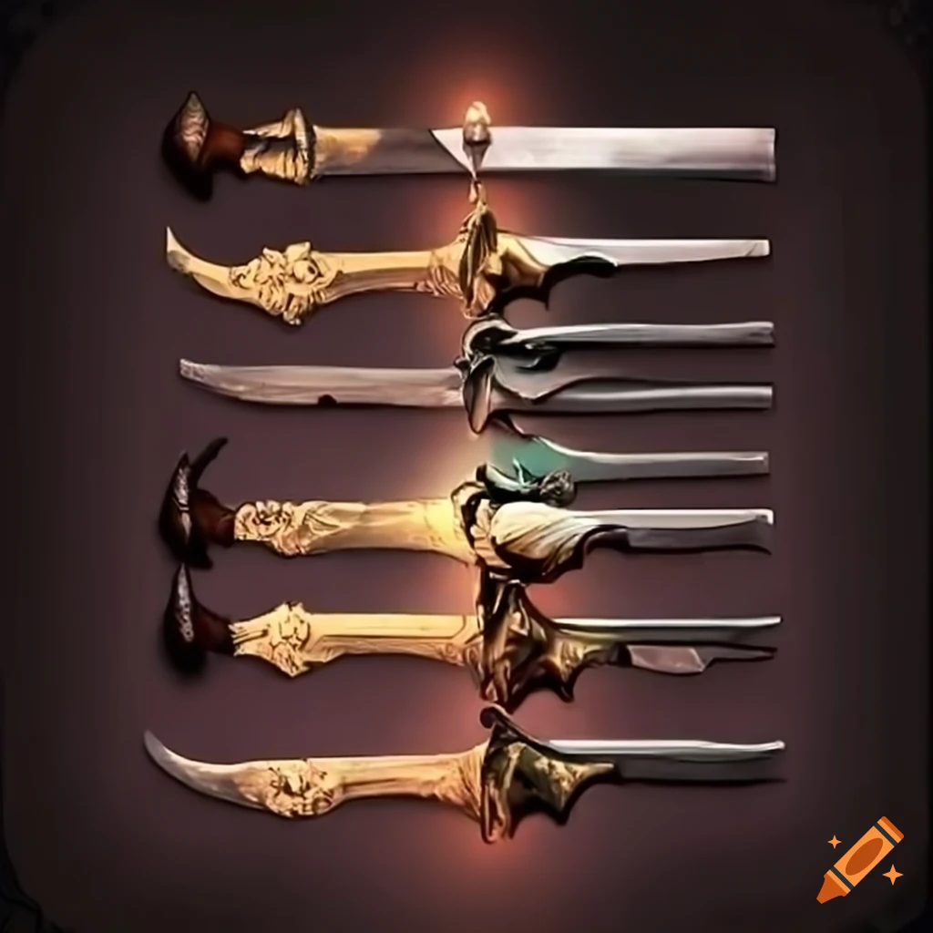 Multiple seven swords on Craiyon